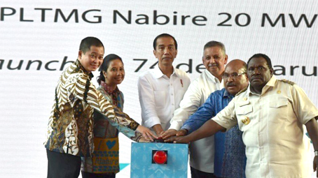 Jokowi inaugurates two power plants in Papua